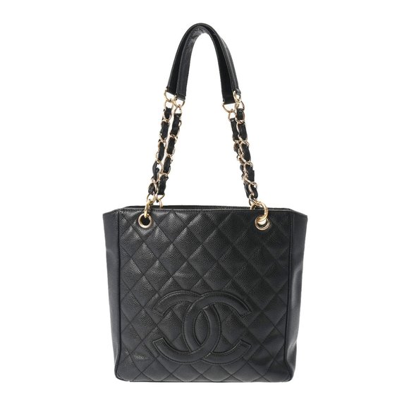CHANEL | Bags | Chanel Pst Petit Tote Black A804 Womens Caviar Skin ...